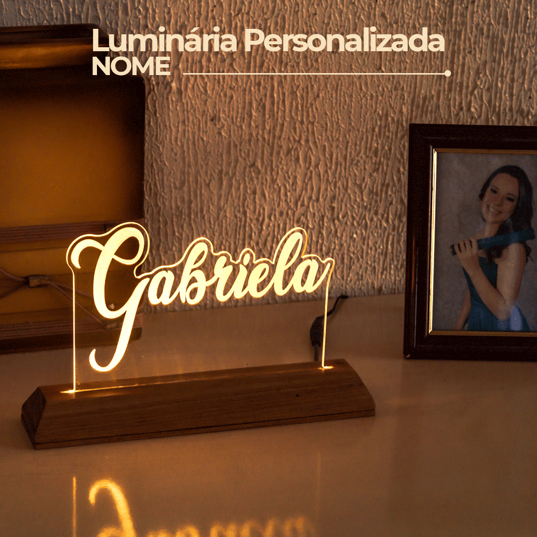 Luminária Nome Personalizada – Sentim